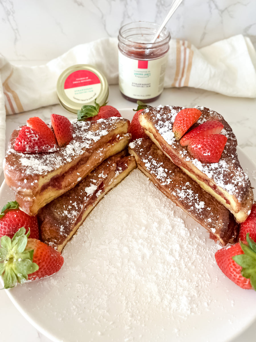 Peanut Butter & Strawberry Jam Stuffed French Toast – VirginiaJanes
